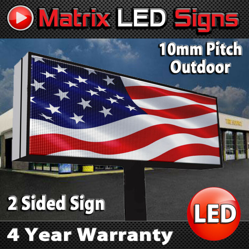 LED Sign Outdoor Full Color Double Sided LED Programmable Message ...