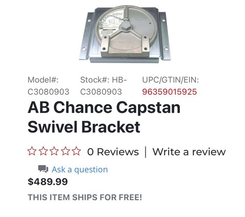 AB Chance Capstan Swivel Bracket C3080903 | eBay