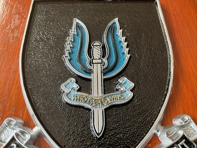 HAND PAINTED BRITISH ARMY SPECIAL AIR SERVICE (SAS) PLAQUE/SHIELD | eBay UK
