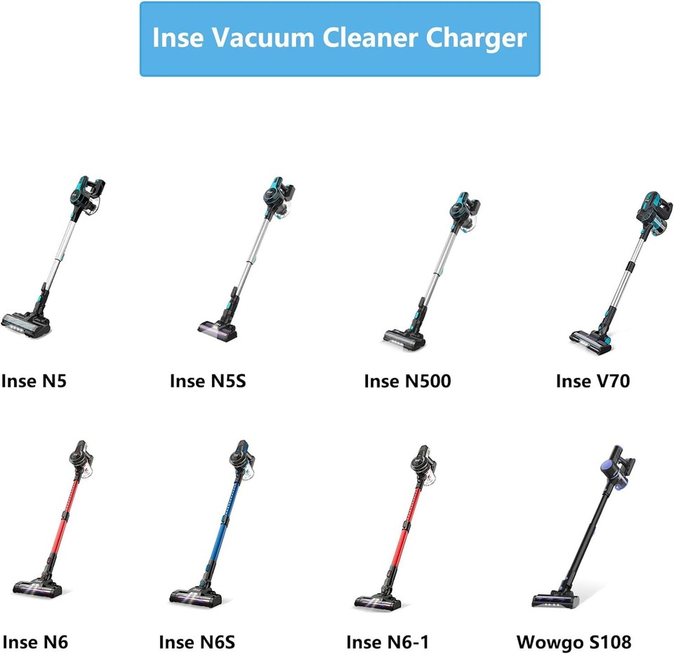 AC Adapter Charger For INSE N500 N550 N560 N570 Cordless Vacuum Cleaner ...