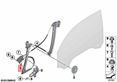 Genuine BMW M2 F21 F22 F23 Window Lifter Without Motor Front Right ...