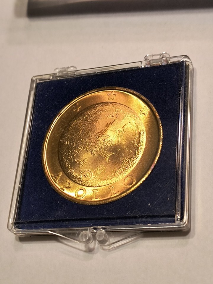 Vintage NASA Apollo 11 "First Manned Lunar Landing" Coin July 16, 1969 ...