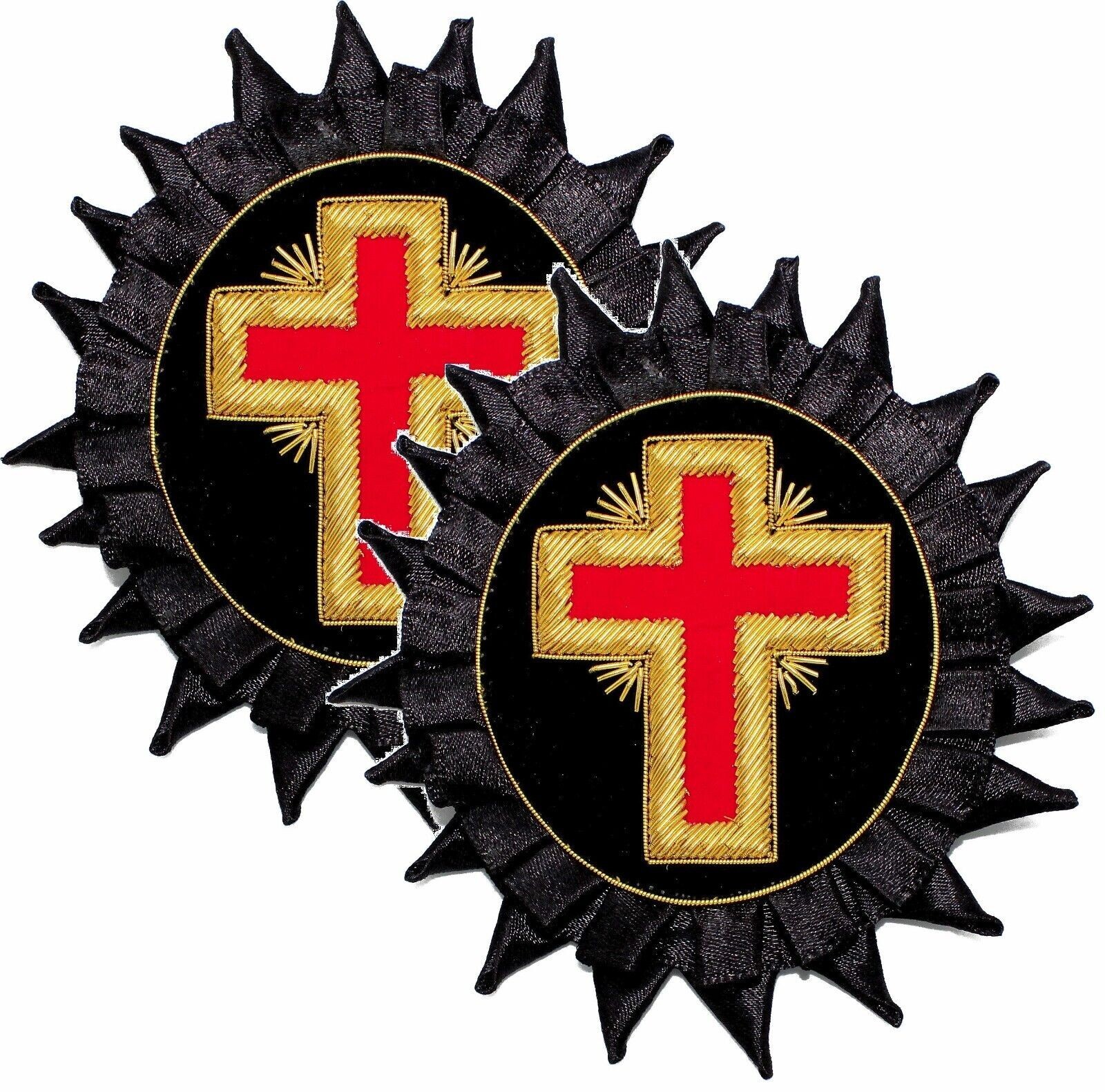 Knight Templar Past Commander Chapeau Cross Rosette bullion 2 PCS SET ...