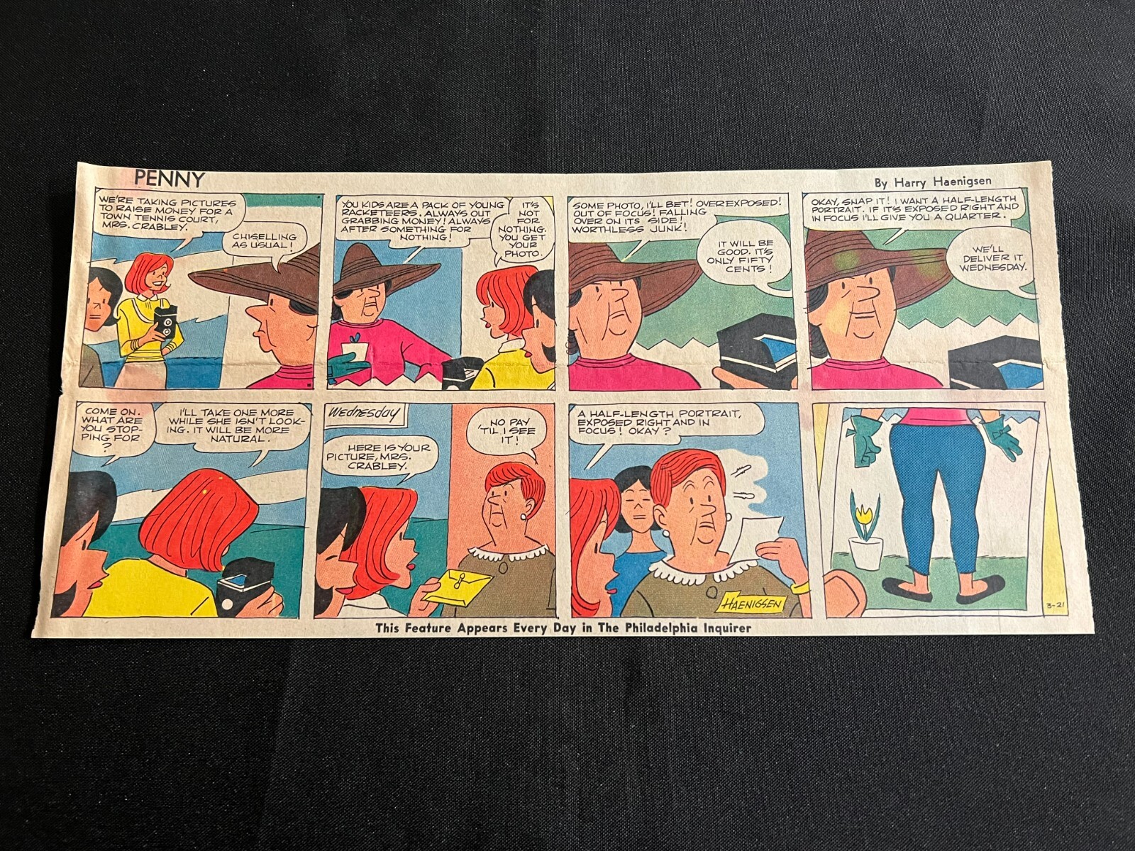 #02 PENNY by Harry William Haenigsen Lot of 9 Sunday Third Page Strips ...
