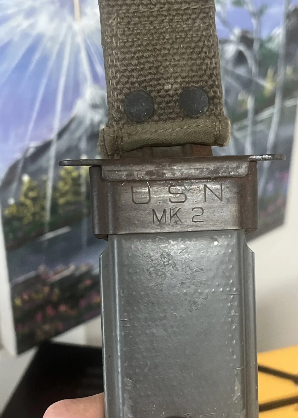 US WW2 USN Navy Fighting Knife Mk2 Guard USN Mark 2 Camillus NY ...