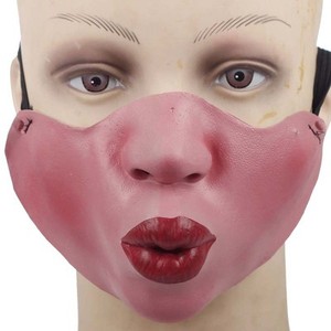 Latex Half Face Mask Pouting Big Lips Mick Jagger Fancy Dress Kiss Stag ...