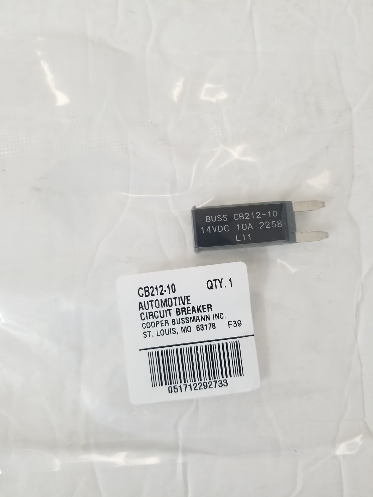 CB212-10 - 10 Amp Type Ii Mini Blade Circuit Breaker 14Vdc- One Per ...