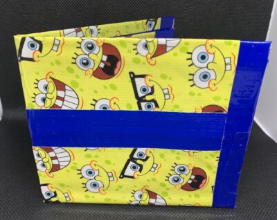 Sponge Bob Square Pants Bi-Fold Duct Tape Wallet Handmade SpongeBob ...
