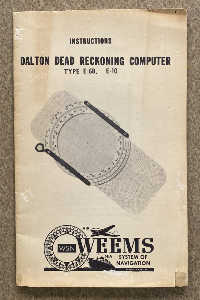 VTG Weems Dalton Dead Reckoning Computer Type E-6B w/ Case ...
