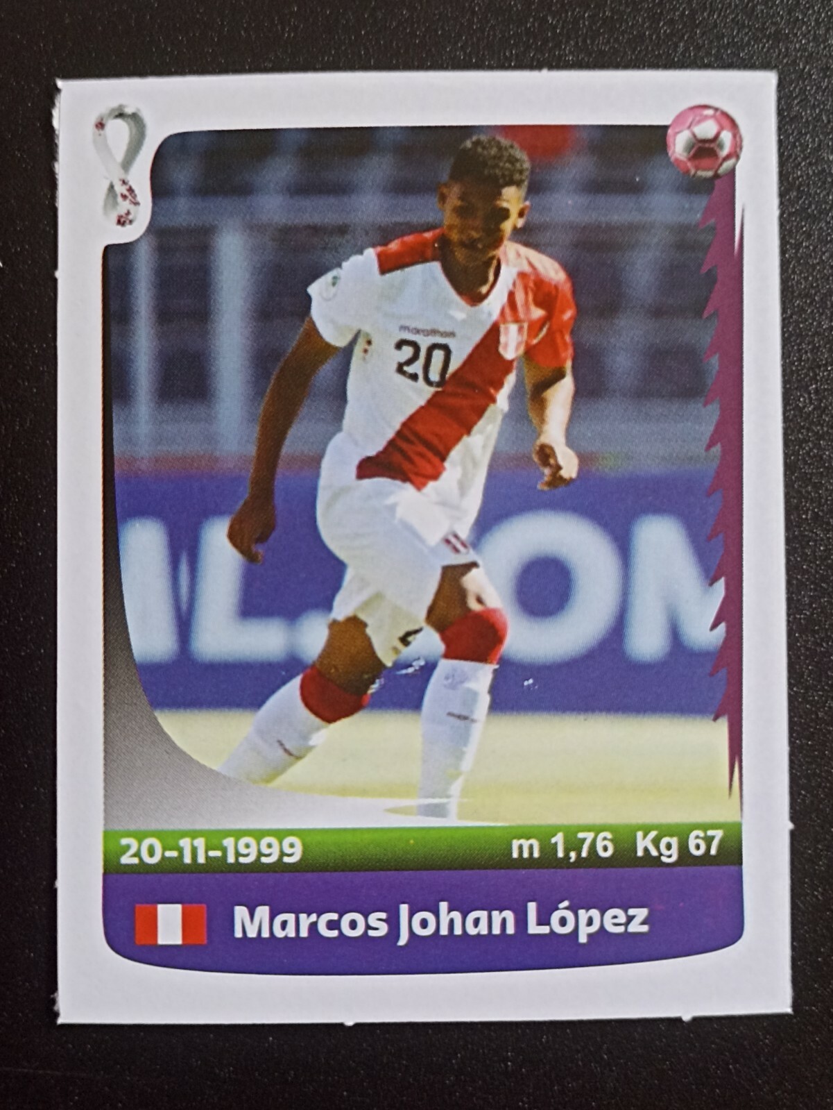 2022 Qatar World Cup FIFA Carrazini #045 Marcos Johan Lopez Peru Soccer ...