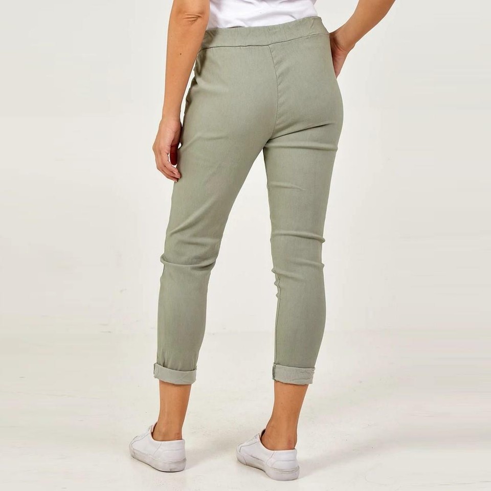 Womens Lagenlook Italian Magic Pants Ladies Casual Stretch Jogger Style ...