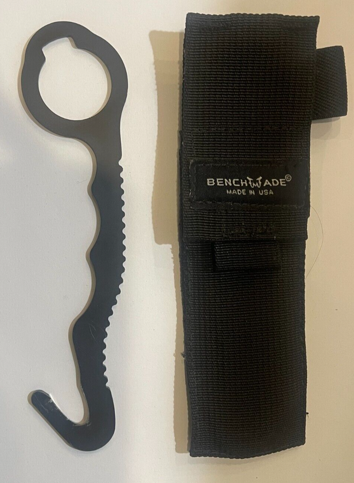 Benchmade 8 / 8MED Rescue Hook Strap Belt Cutter Tool w/ Black Pouch ...