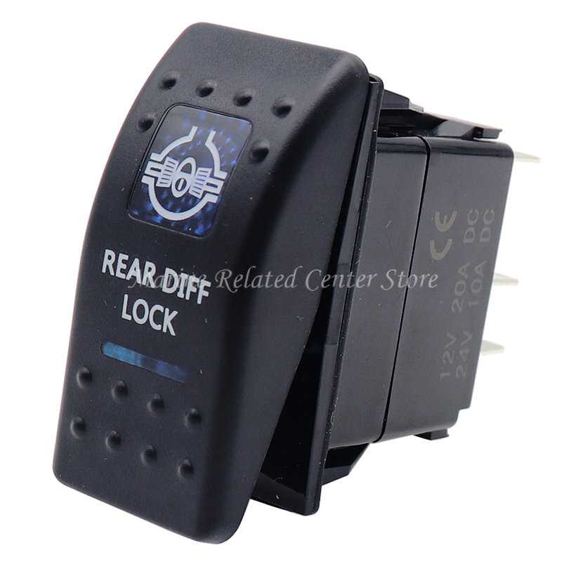 LED Light Rocker Toggle Switch On Off 12V Boat Car Blue Red for Carling ...