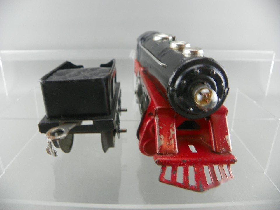 Vintage 1930's PreWar MARX O Tin Electric Steam Locomotive & Joy Line ...