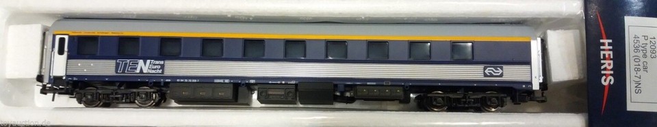 Heris 12093 NS Ten Trans Euro Night Sleeper H0 P Type Car 4536 018 7 ...