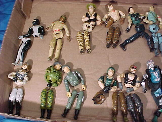 18- 1980s GI JOE 3 1/2" Action Figures NOT ATTACHED-Needs Restringing ...