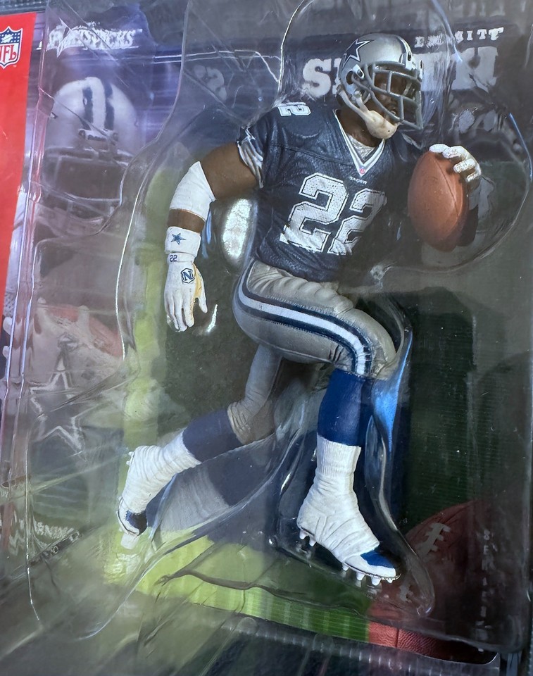 McFarlane NFL Series 1 Emmitt Smith Cowboys Clean Blue Variant | AFA ...