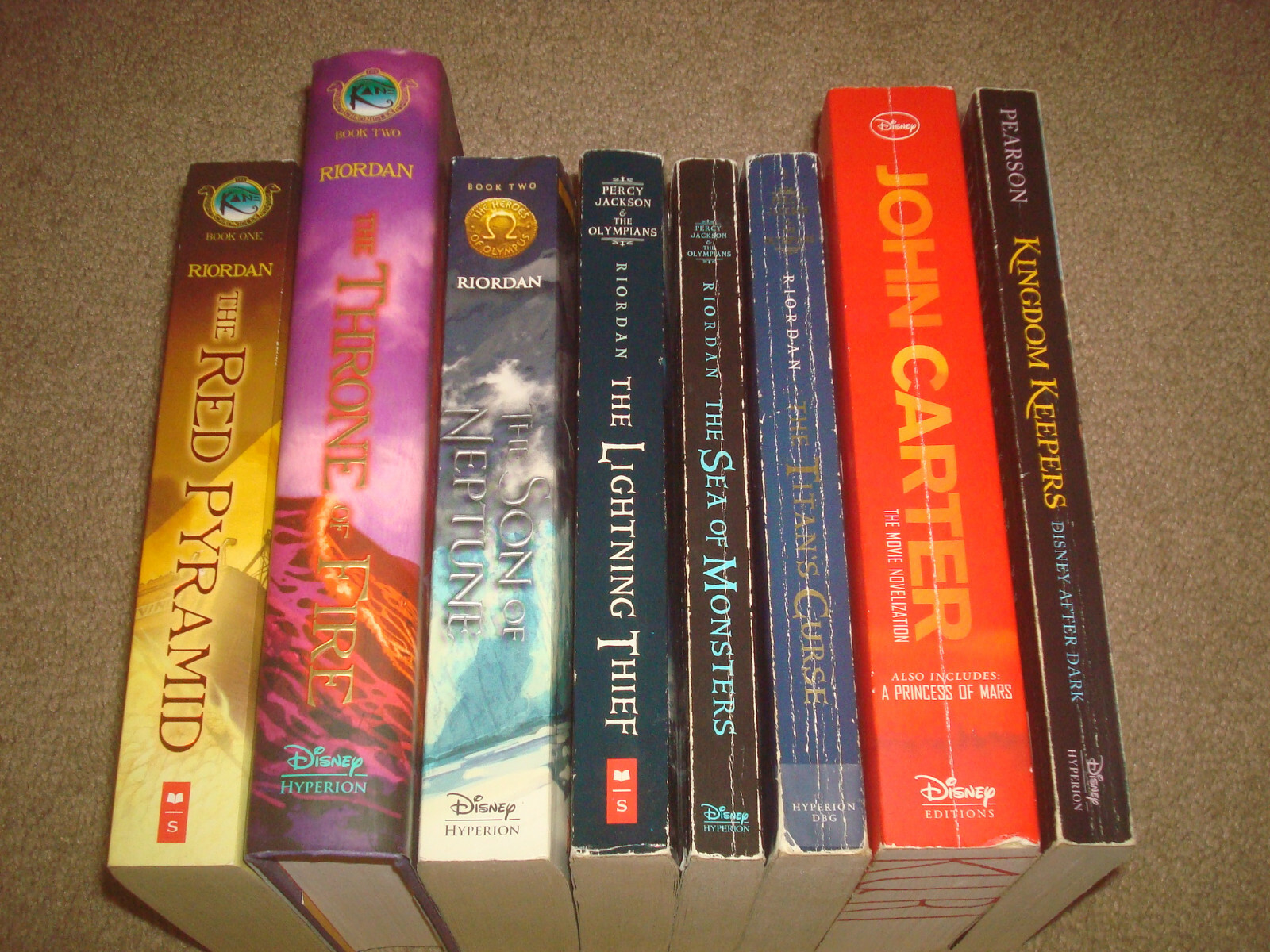 Disney Hyperion Book LOT Percy Jackson Kane Olympus John Carter Kingdom ...
