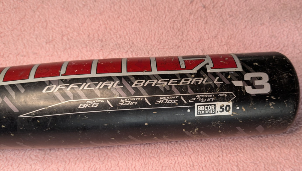 EASTON Baseball Bat Hammer BK6 33” 30oz 2-5/8" Barrel -3 BBCOR Cert .50 ...
