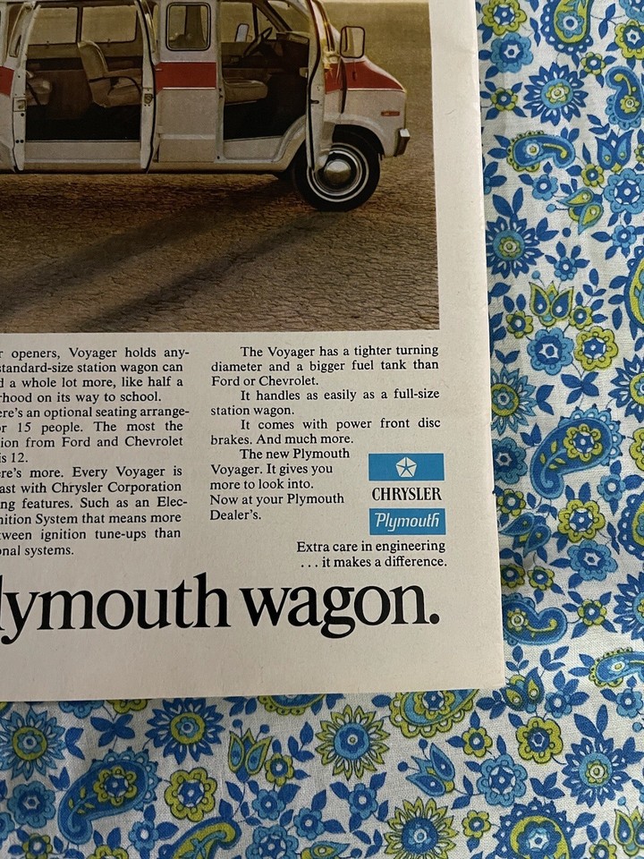 Vintage 1974 Plymouth Voyager Print Ad The New Plymouth Wagon | eBay