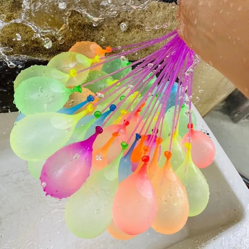 Water Balloon Bombs – 6 Bunches (222 Pcs) Quick Fill, Self-Sealing Pool ...