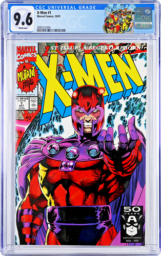 X-Men #1D (1991) CGC 9.6, Mint Case! Custom! White! Magneto! 1st app ...