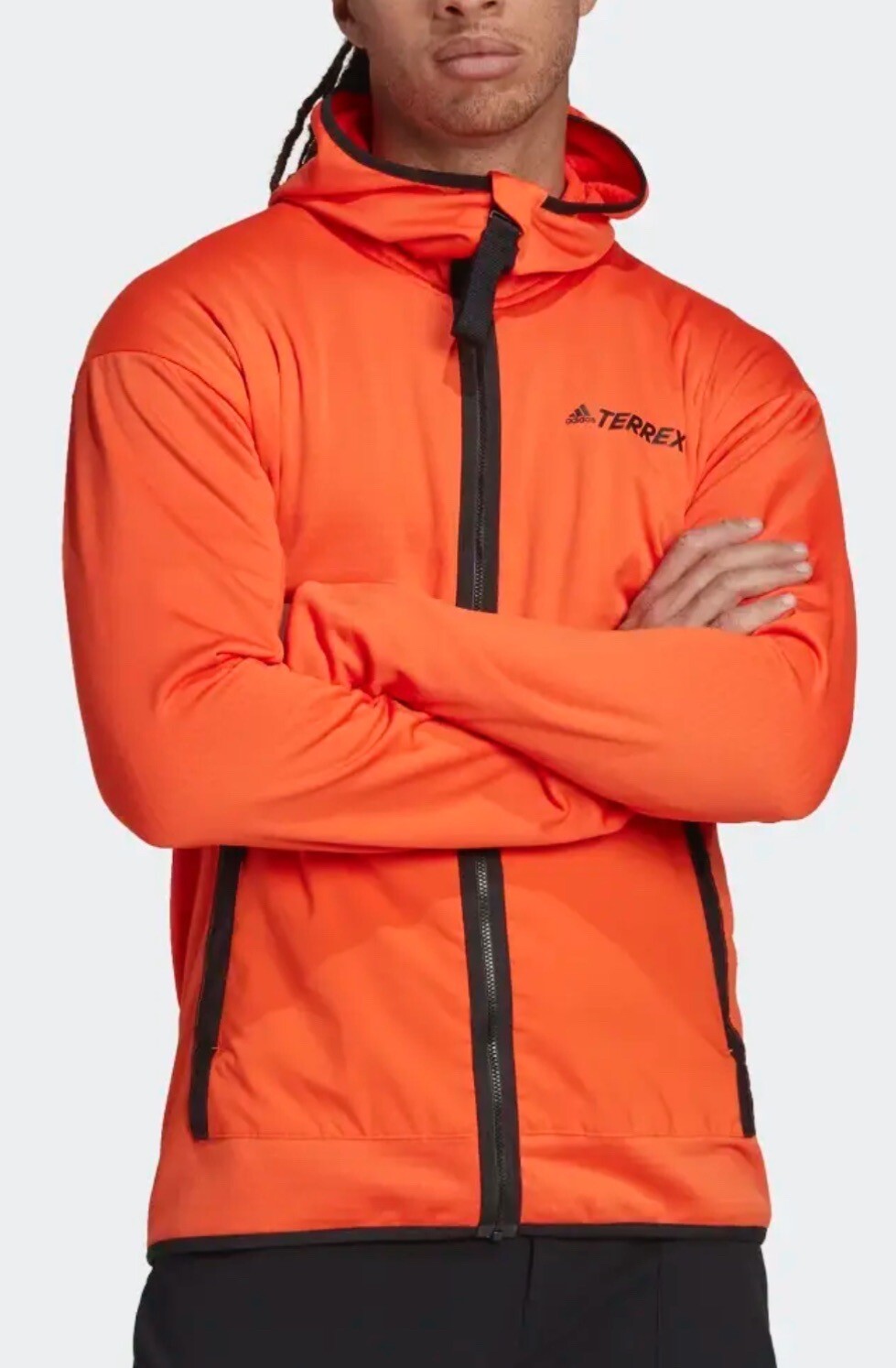 adidas Men’s L TERREX TECH FLOOCE LIGHT HOODED HIKING JACKET HH9254 ...