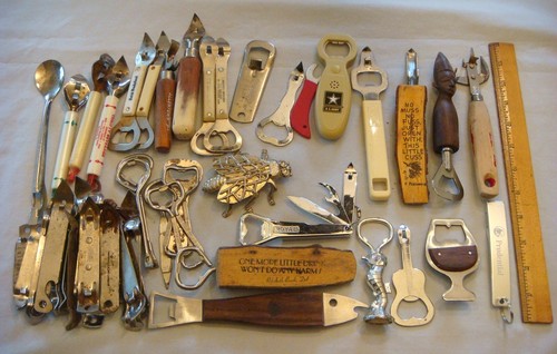 Lot 50 Vintage Church Key Beer Beverage Bottle Openers ~Ads & Fancy ...
