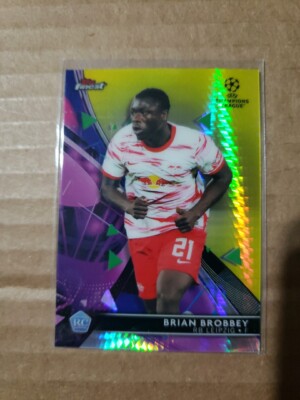 2021-22 Topps Finest Uefa Brian Brobbey Yellow Prism Refractor/250 Rc ...