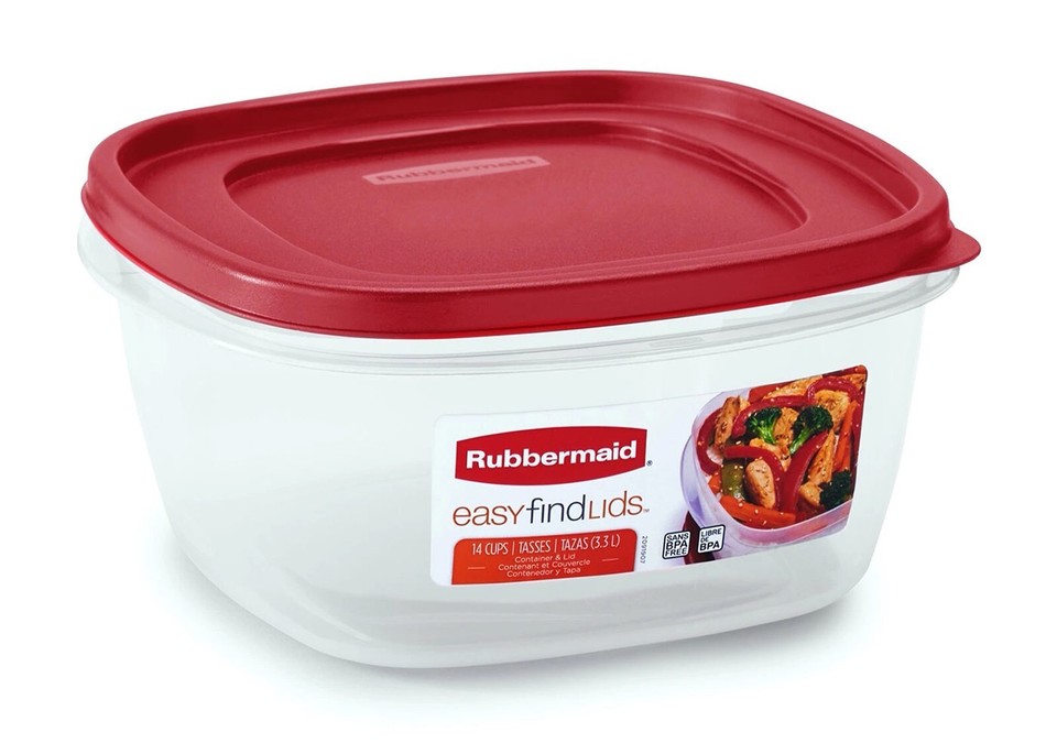 Rubbermaid Plastic Food Storage Containers 10 Piece Set Easy Find Lids ...