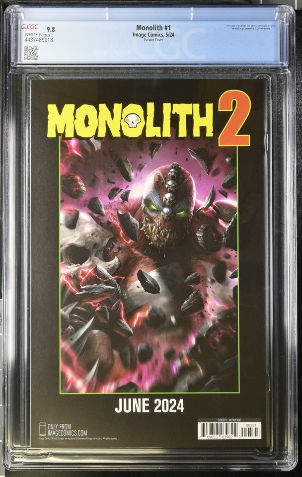 Monolith #1 CGC 9.8 Todd McFarlane Black and White Sketch Cover Image 2024 Spawn | eBay