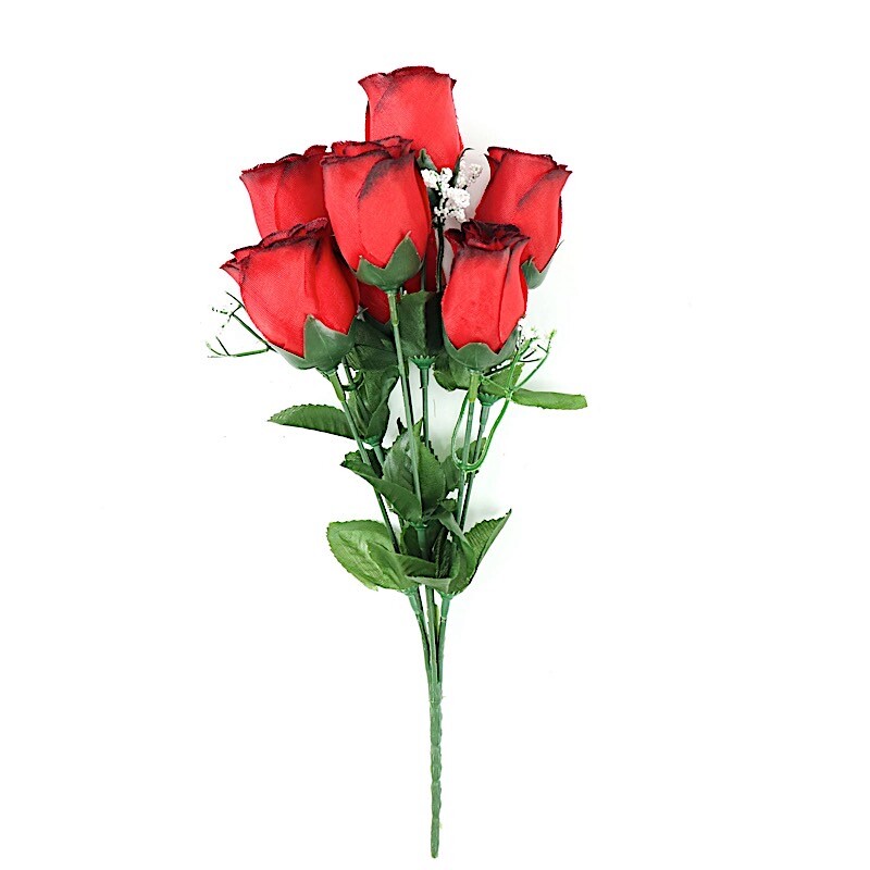 12 bushes - 84 Silk BUDS ROSES Wedding FLOWERS Bouquets Supply for ...