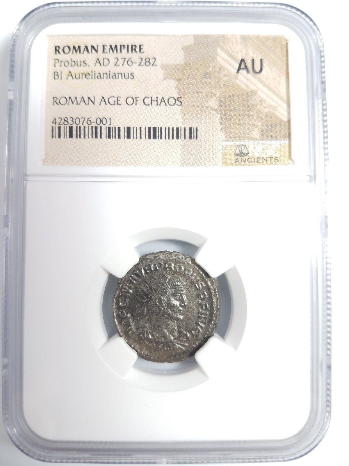 Probus Roman Empire NGC AU Aurelianianus Soldier Spear Branch Sphere ...