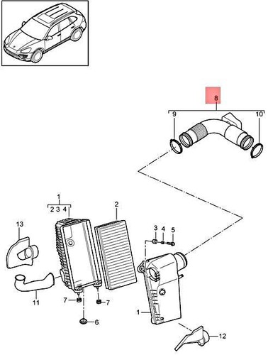 Genuine PORSCHE Connecting Pipe 95811022302 | eBay