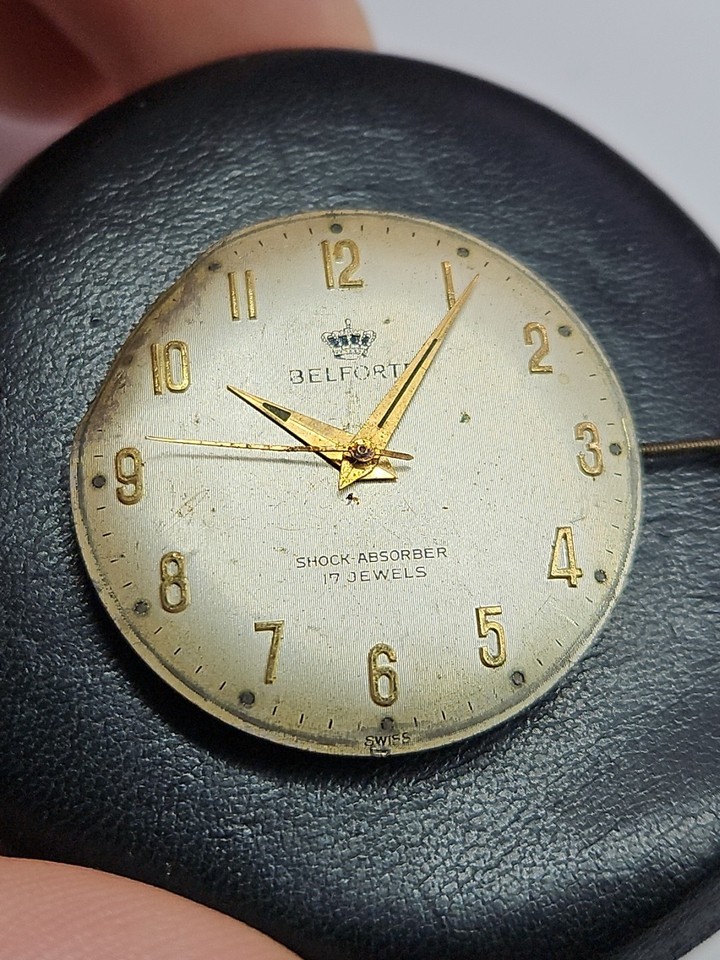 Vintage Belforte Model 11K 2F Manual Wind Watch Movement FOR PARTS ...