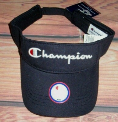 MENS CHAMPION NAVY BLUE VISOR HAT ADJUSTABLE CAP | eBay