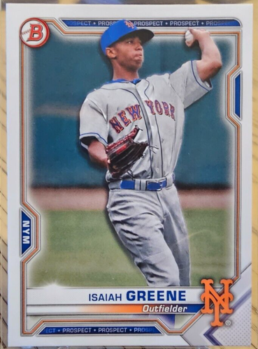 2021 Bowman Prospect Isaiah Greene #BP-62 New York Mets | eBay