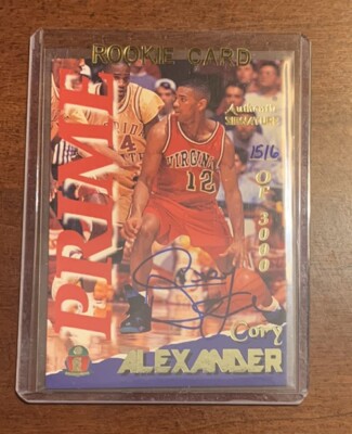 1995 Signature Rookies Prime Auto /3000 Cory Alexander #01 Rookie Auto ...