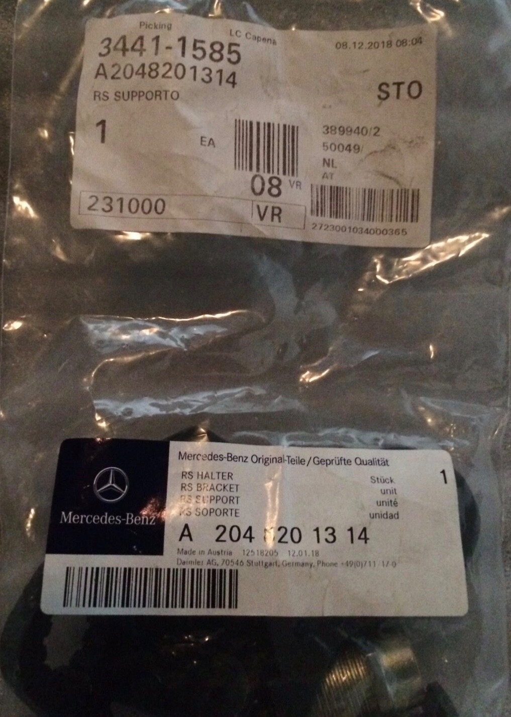 NEW ORIGINAL Mercedes Benz GLK X204 Front Headlight RS Bracket LEFT ...