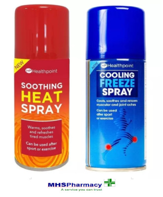 Healthpoint Soothing Heat Spray & Healthpoint cooling freeze spray ...
