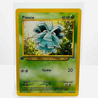 Pokémon Pineco 1st Edition 77/105 Neo Destiny WOTC Pokemon Common Card ...