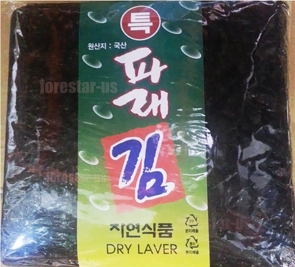 Natural food 100 Sheets Korea Roasted Dried Laver Parae Seaweed Grilled ...