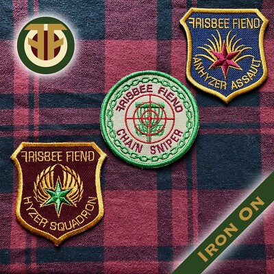FRIZBEE FIEND Special Forces Patch Set - 3 Embroidered Disc Golf ...