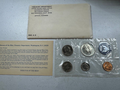 (1) 1965 US MINT SILVER SMS Set, in all OGP, LOTS OF LUSTER, GREAT ...