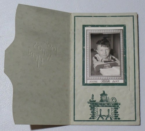 1929 Depression Era B&W School Days Photograph of Young Boy in Album ...