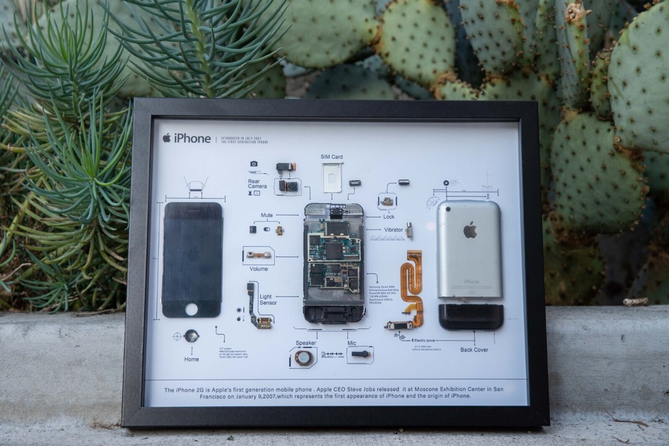 Disassembled iPhone Teardown With Frame, Deconstructed iPhone Art ...