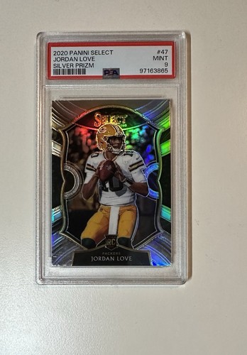 2020 Jordan Love Panini Select Silver Prizm Rookie PSA 9 Mint Slab | eBay