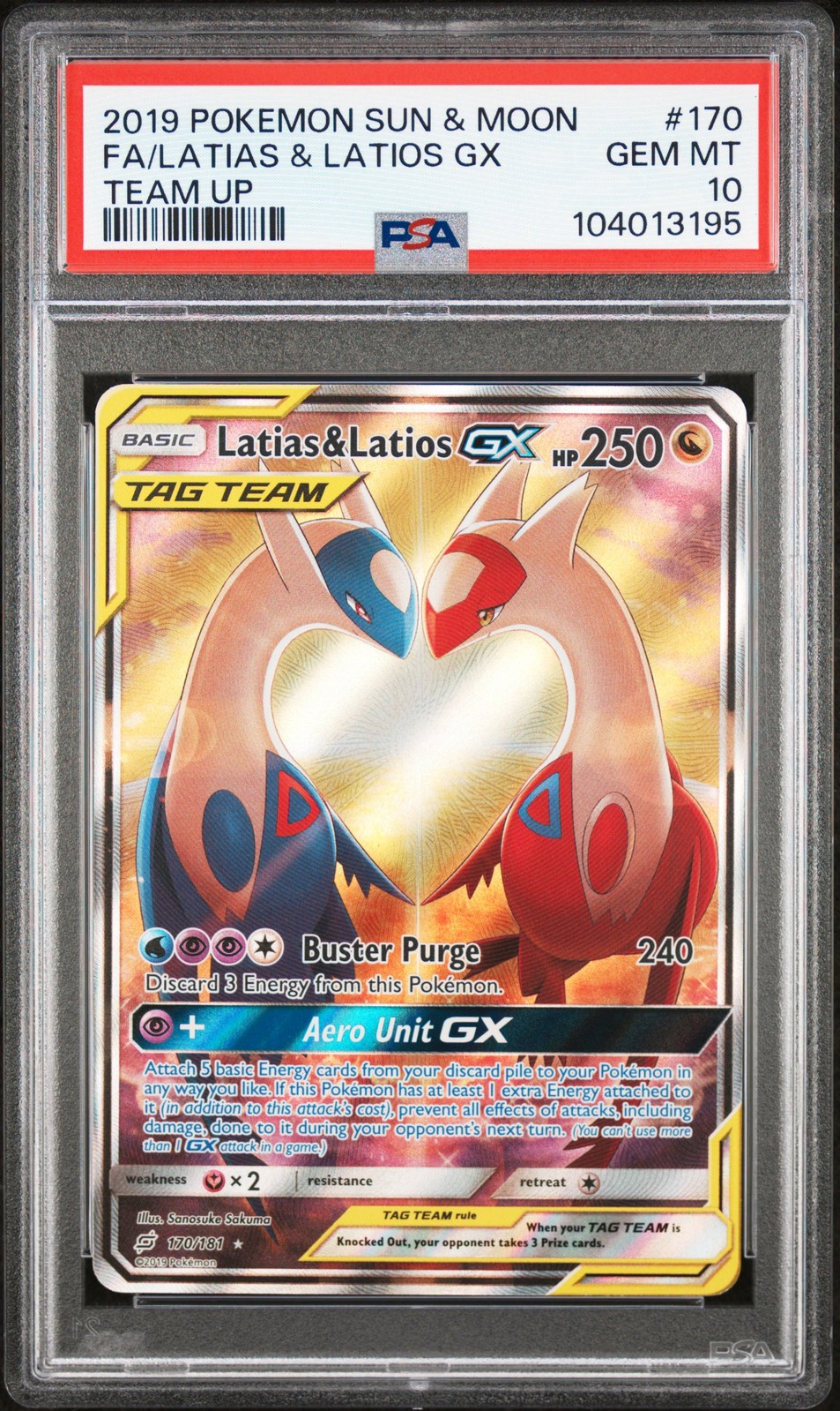 Latias & Latios GX 2019 Sun & Moon: Team Up #170/181 Holo (Alternate ...