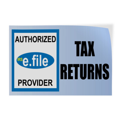 Decal Stickers Tax Returns Business E Vinyl Store Sign Label Business ...