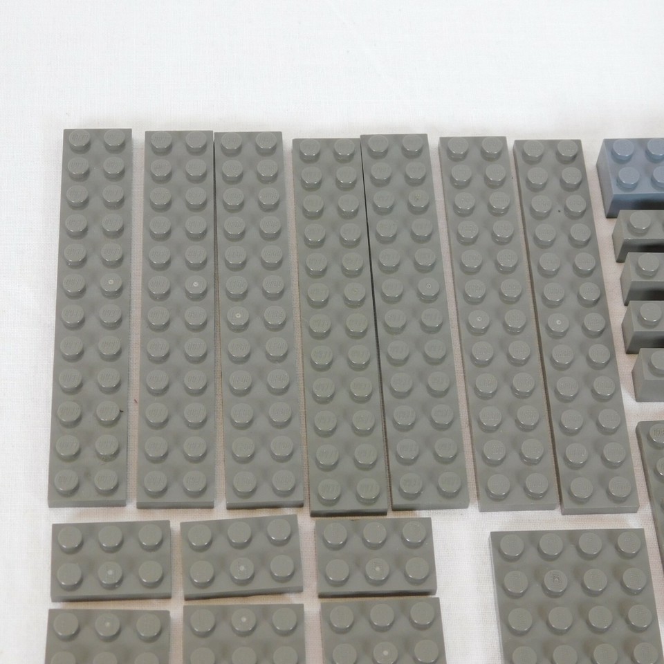 Lot of 60 Gray Lego Pieces Plates Bricks Wedge Slope Tile Modified ...